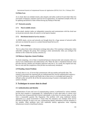 A survey on cloud security issues and techniques | PDF | Cloud Computing | Internet