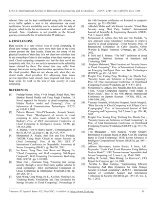 A survey on data security in cloud computing issues and mitigation techniques | PDF