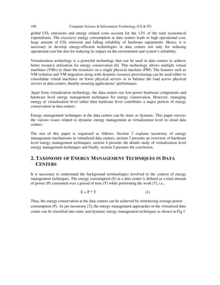 A survey on dynamic energy management at virtualization level in cloud data centers | PDF