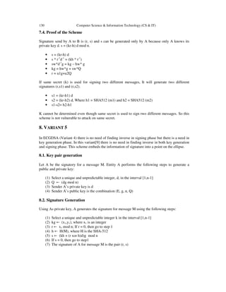 A SURVEY ON ELLIPTIC CURVE DIGITAL SIGNATURE ALGORITHM AND ITS VARIANTS | PDF
