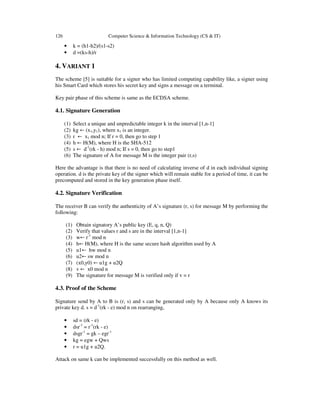 A SURVEY ON ELLIPTIC CURVE DIGITAL SIGNATURE ALGORITHM AND ITS VARIANTS | PDF