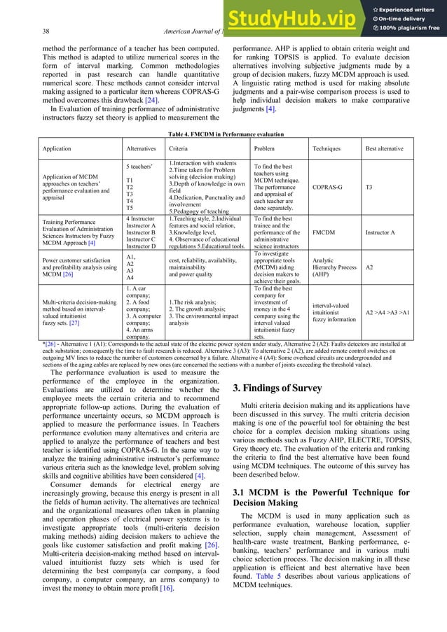 A Survey On Multi Criteria Decision Making Methods And Its Applications | PDF | Computer ...