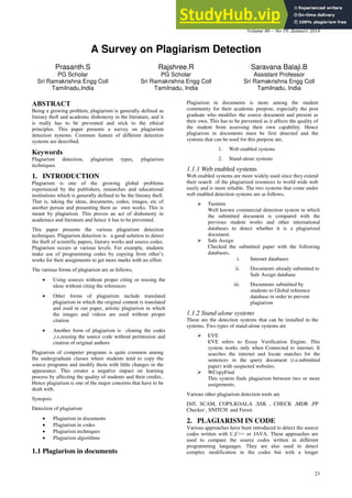 A Survey On Plagiarism Detection | PDF