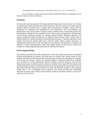 A survey on privacy preserving data publishing | PDF | Databases | Computer Software and ...