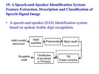 A Survey on Speaker Recognition System | PPT