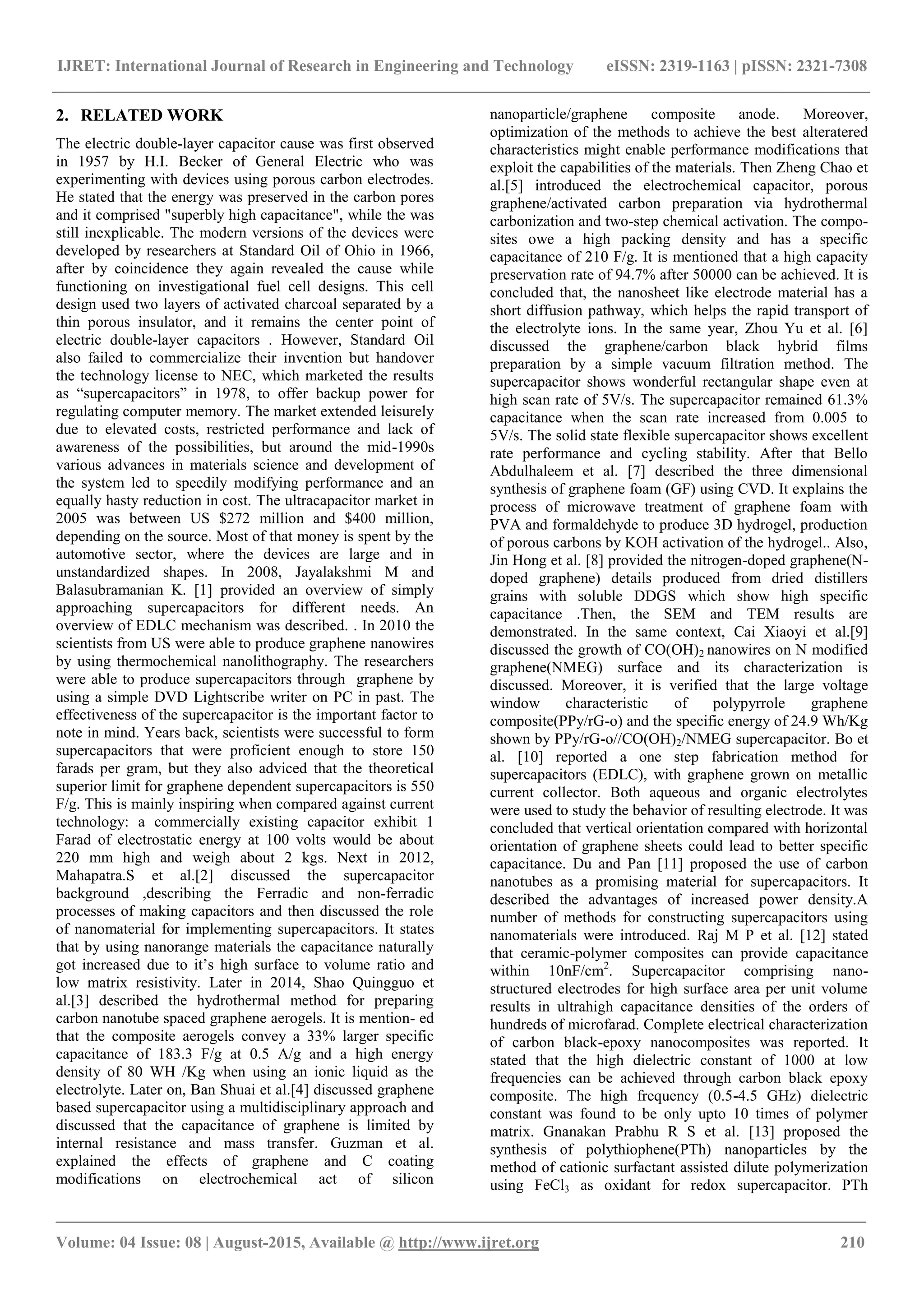 A survey on supercapacitors and their applications | PDF