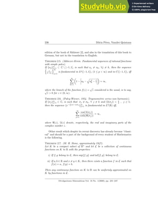 A Survey On The Weierstrass Approximation Theorem | PDF