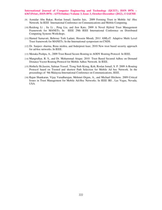 A survey on trust based routing in manet | PDF | Computer Networking | Computing