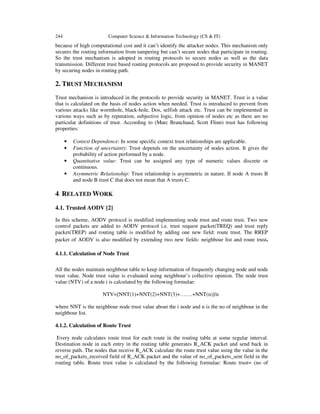 A survey on trust based secure routing in manet | PDF