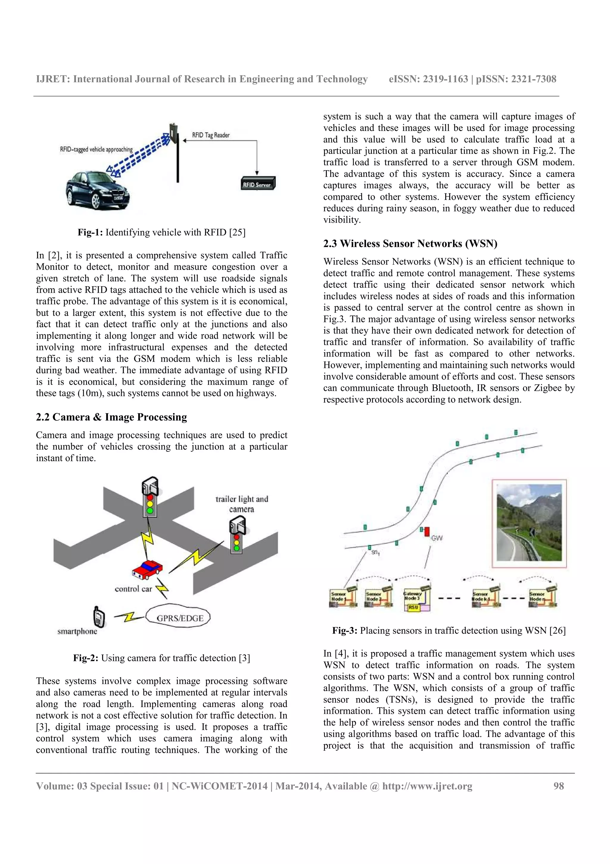 A survey on using wireless signals for road traffic | PDF