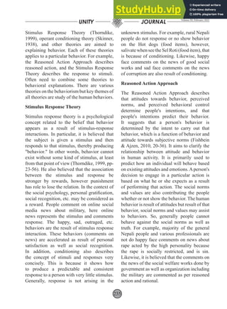 A Survey Study On Social Behaviors Towards Nepali Army | PDF