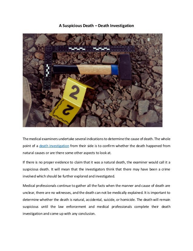 A suspicious death death investigation-converted | PDF