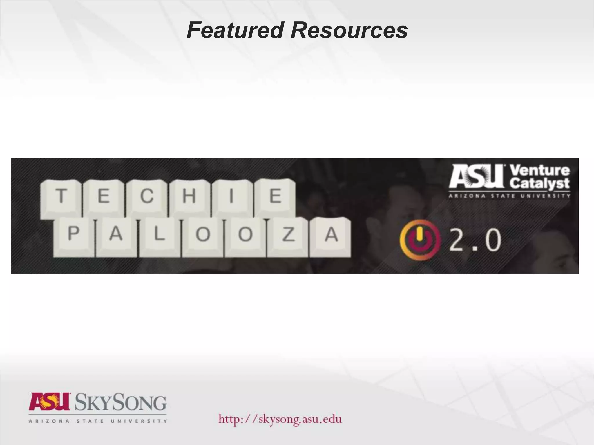 ASU Startup Resources June 2013 | PPTX