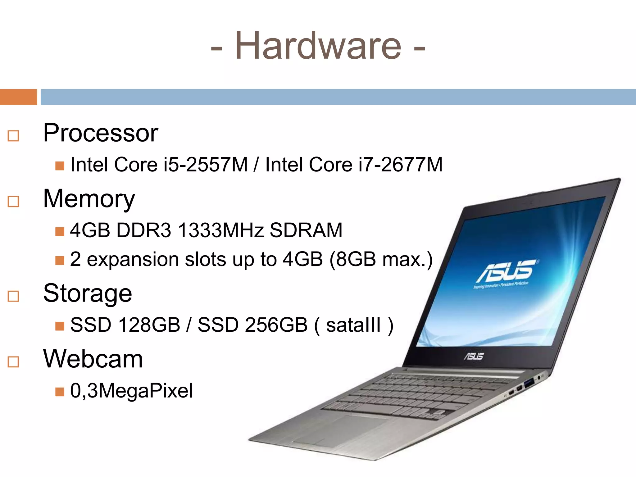 Asus Zenbook UX31 - School Presentation | PPT