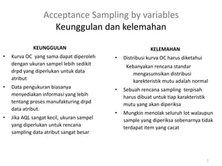 Acceptance sampling untuk data variabel | PPTX