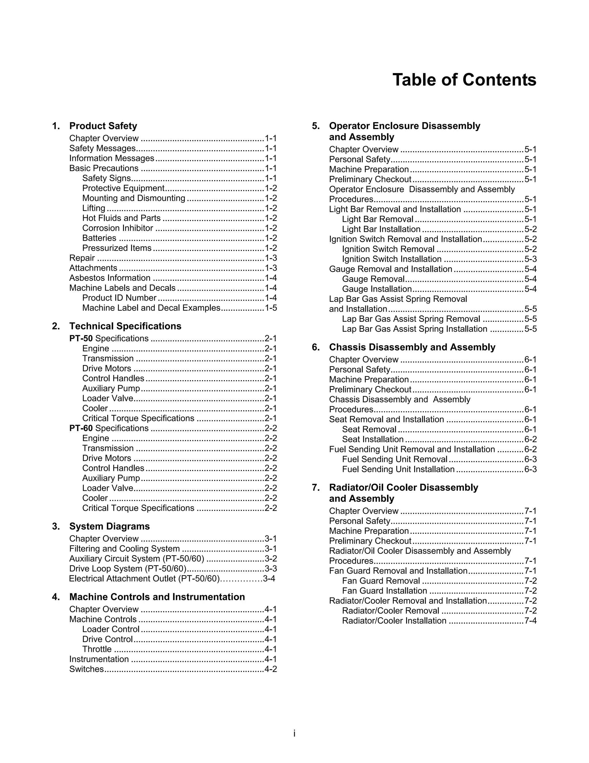 Asv posi track pt-60 track loader service repair manual | PDF