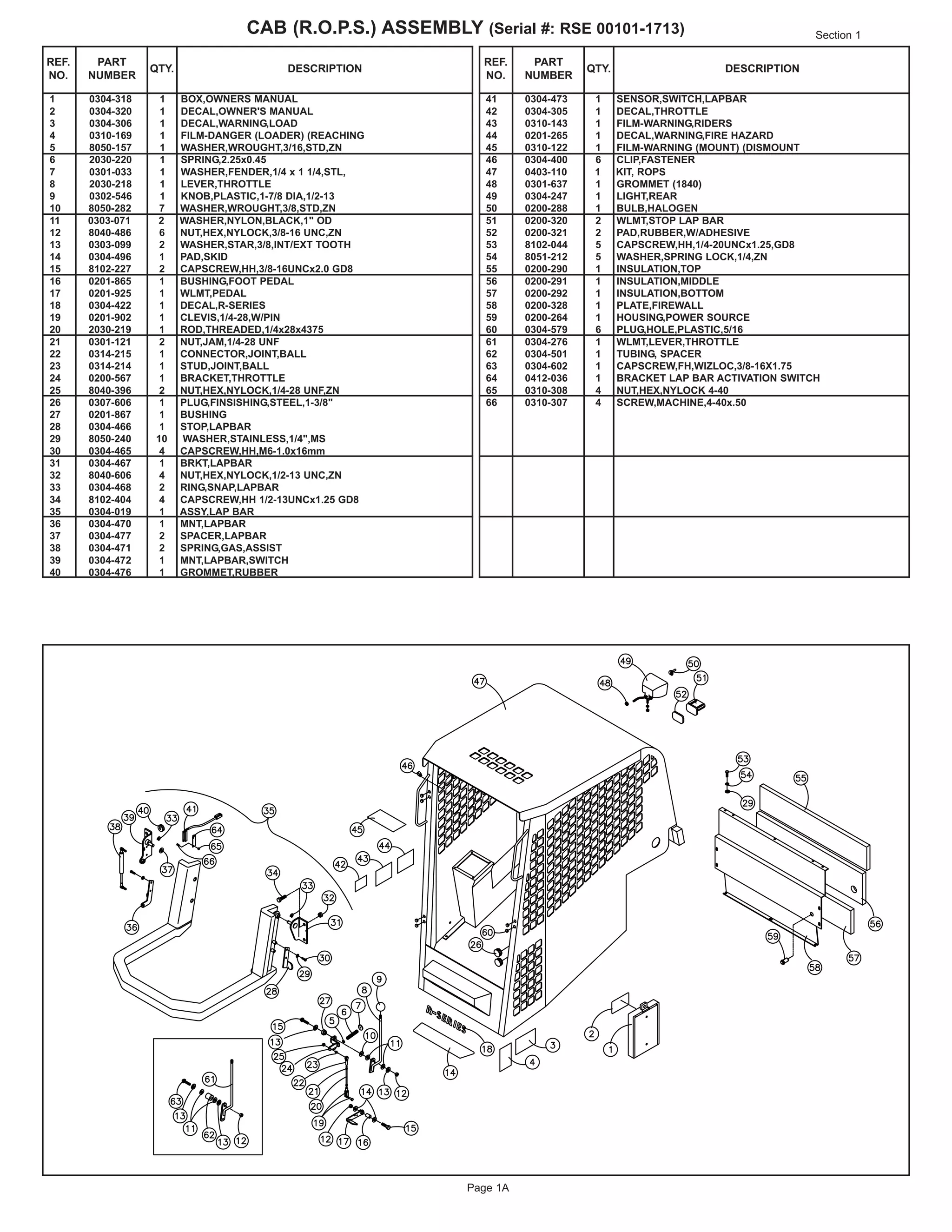 ASV Posi-Track RC-60 Track Loader Master Parts Catalogue Manual.pdf