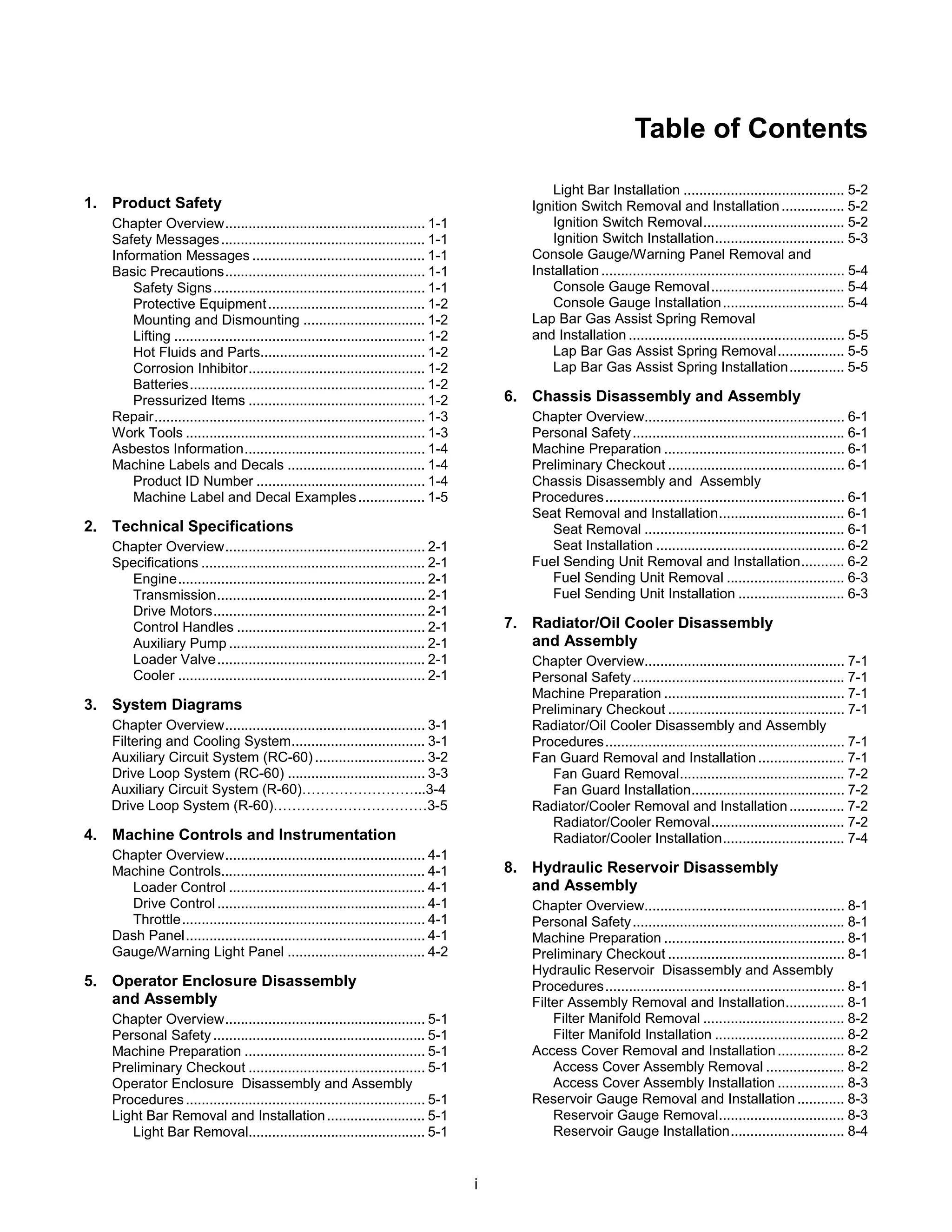 ASV Posi-Track RC-60 Track Loader Service Repair Manual.pdf