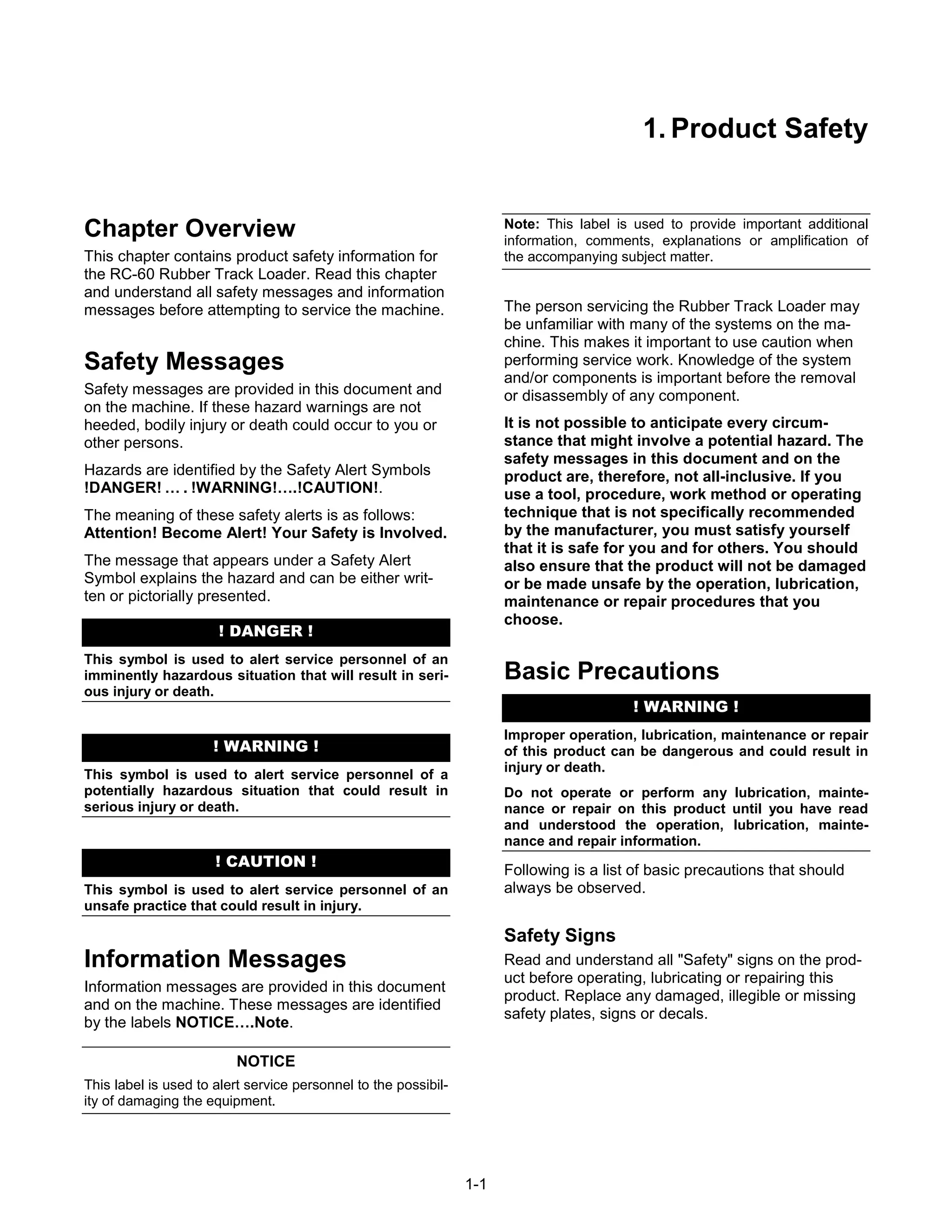 ASV Posi-Track RC-60 Track Loader Service Repair Manual.pdf
