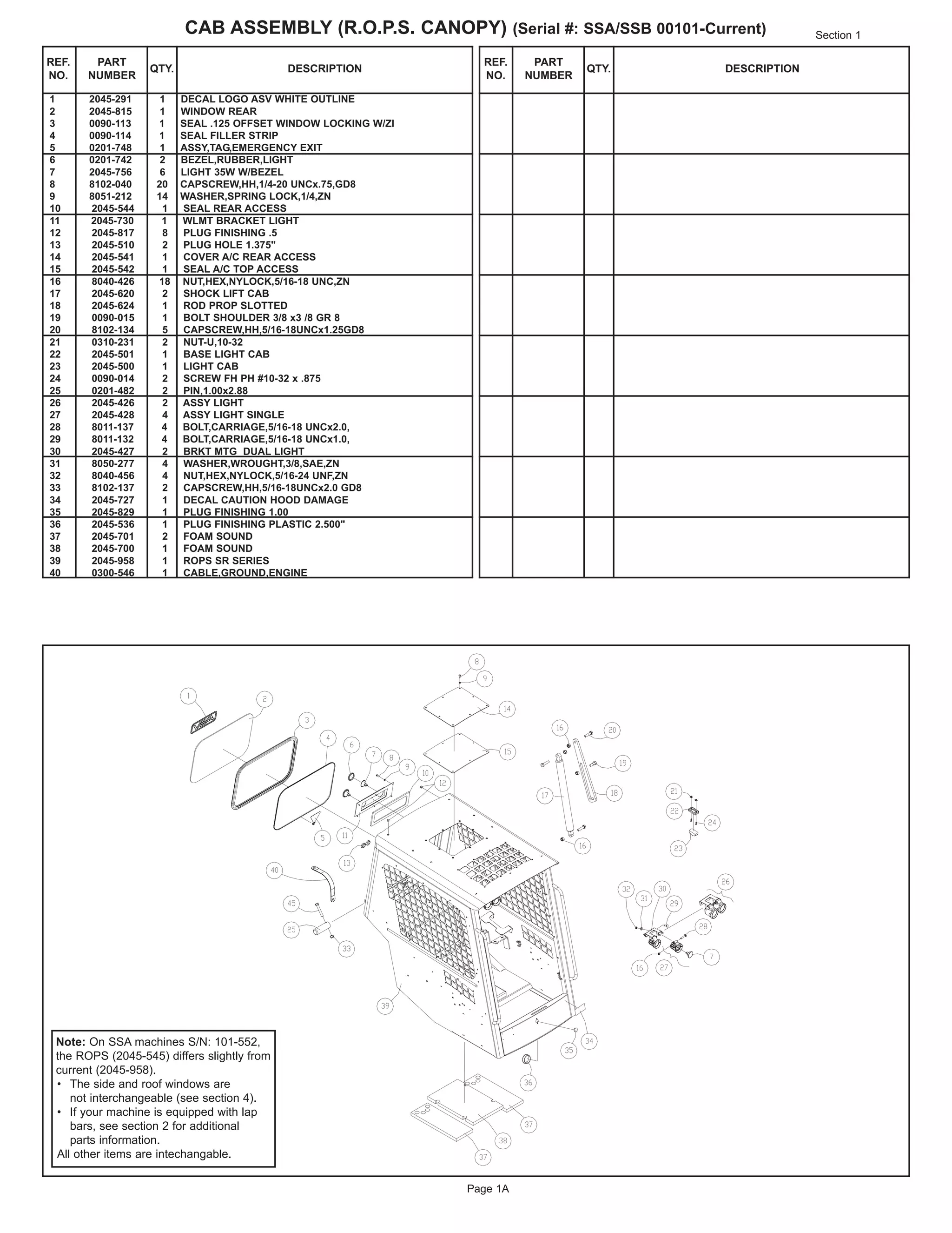 ASV Posi-Track SR 70 Track Loader Parts Catalogue Manual.pdf