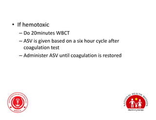 ASV PROTOCOL PPT WHO guidelines and management | PDF