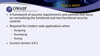 Application Security Verification Standard Project | PDF