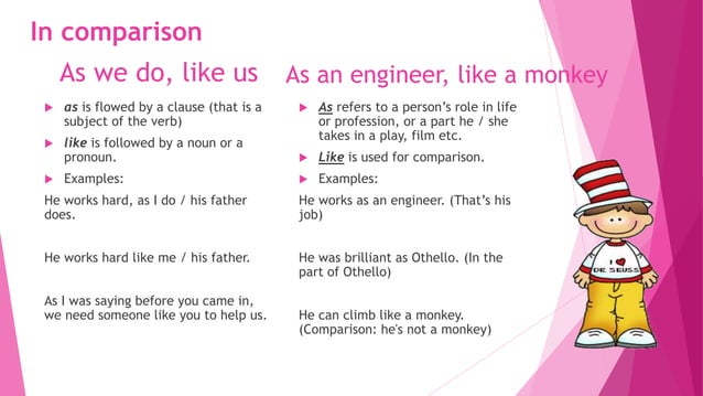 As vs like | PPTX | Resume Writing and Advice | Job Search