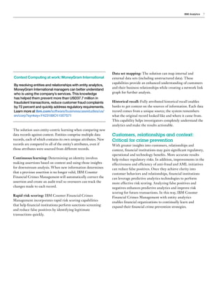 IBM Counter Financial Crimes Management | PDF
