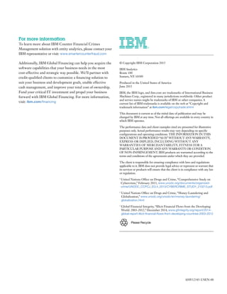 IBM Counter Financial Crimes Management | PDF