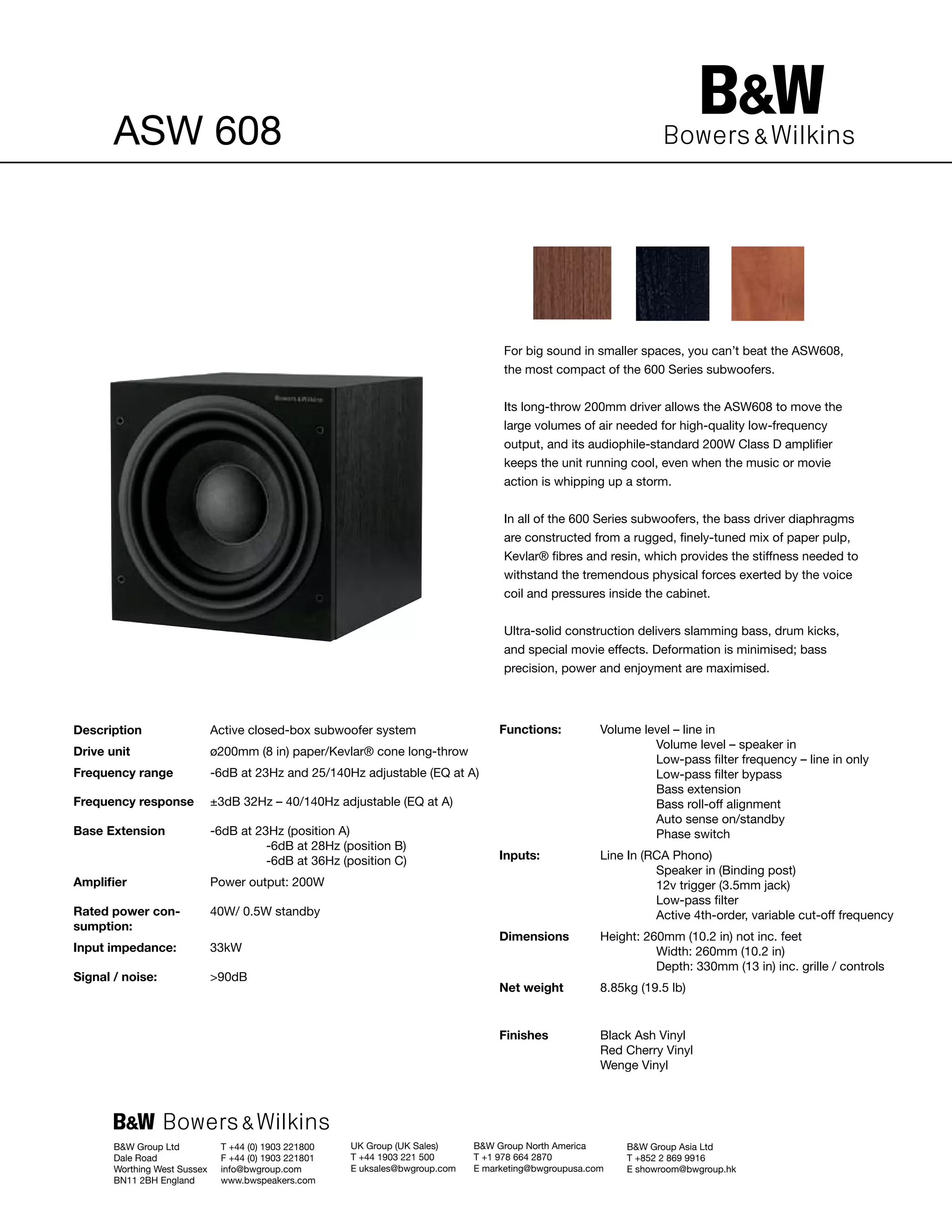 Asw608 fiche produit | PDF