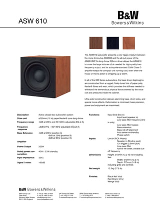 Asw610 fiche produit | PDF