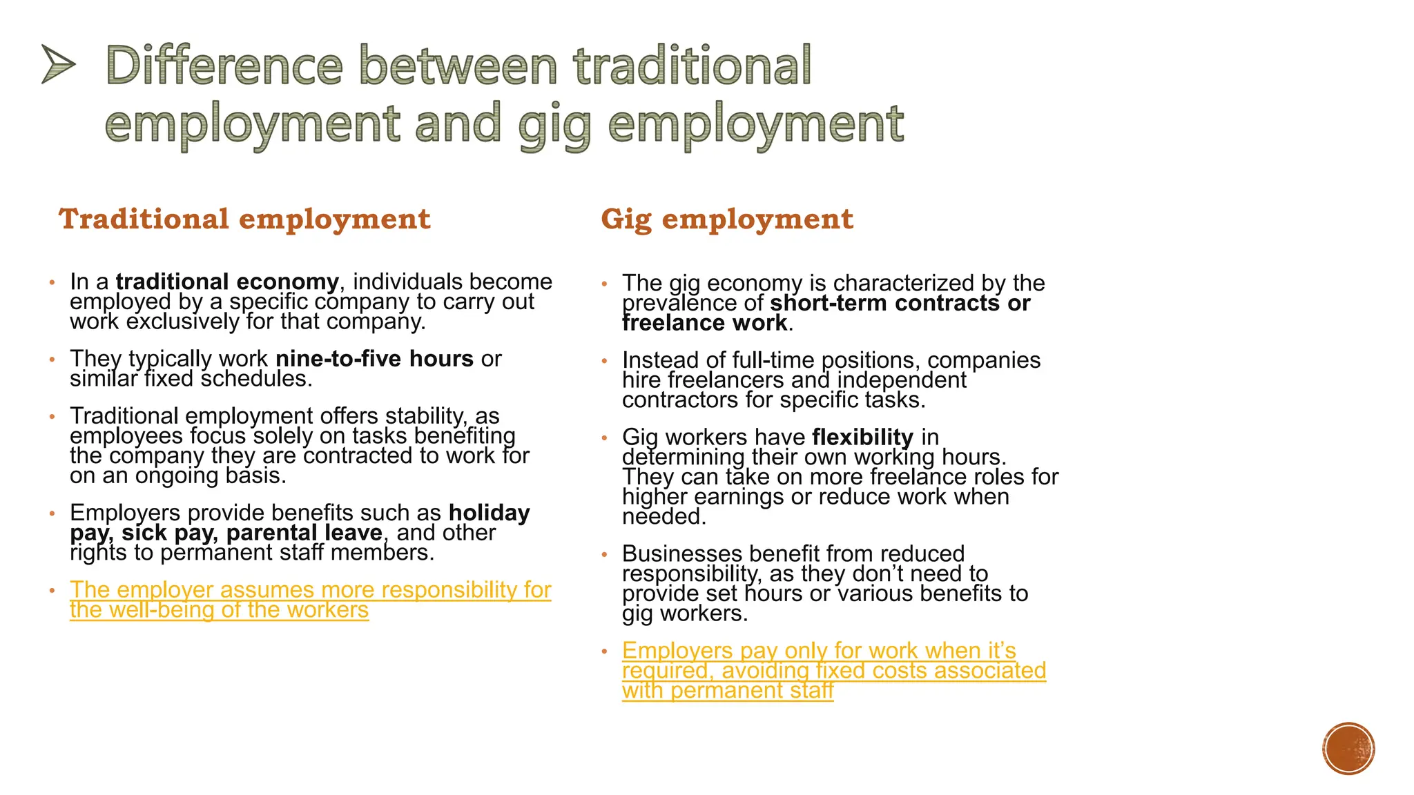 Impact of gig economy on traditional employmentpptx | PPTX