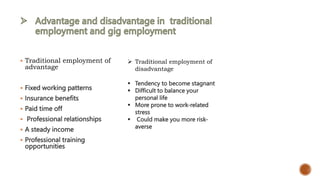 Impact of gig economy on traditional employmentpptx | PPTX