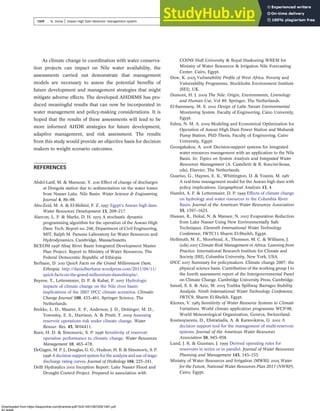 Aswan High Dam Reservoir Management System | PDF