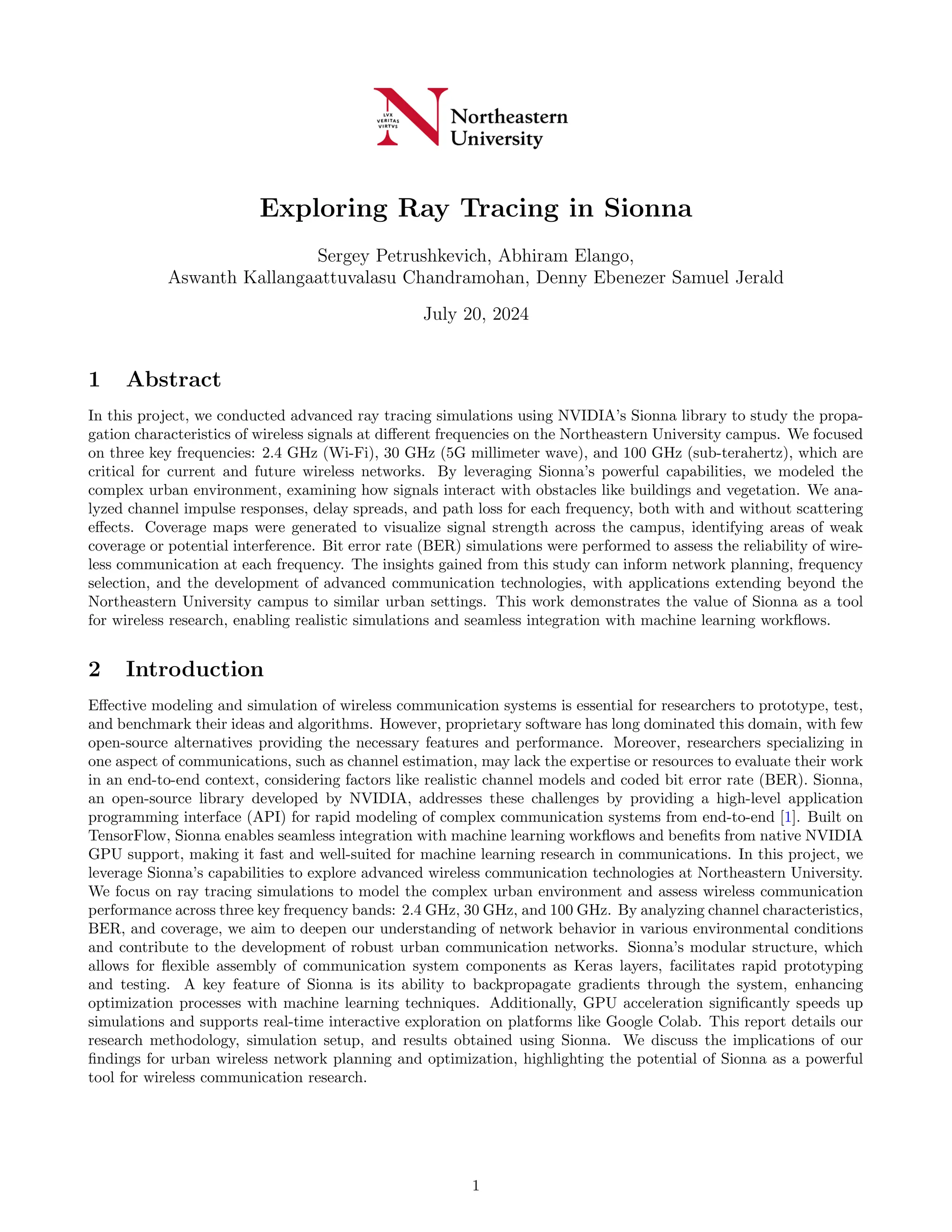 Exploring Ray Tracing in Sionna for different Frequencies | PDF | 3-D ...