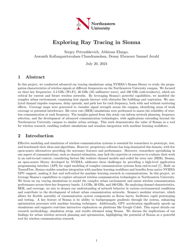Exploring Ray Tracing in Sionna for different Frequencies | PDF | 3-D ...