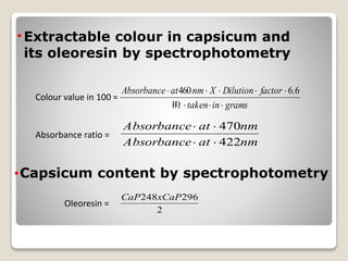 comparison of colour and capsaicin content in different type of chilli ...