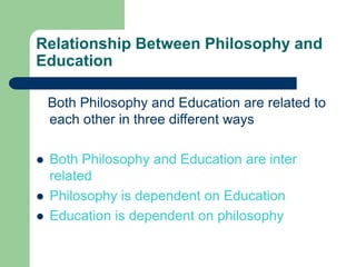 AswathySR Commerece Relationship Between Philosophy And Education.pptx