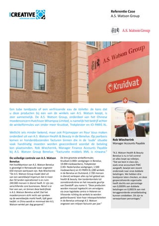 AS Watson verwerkt haar inkoopfacturen met Basware door ICreative ...