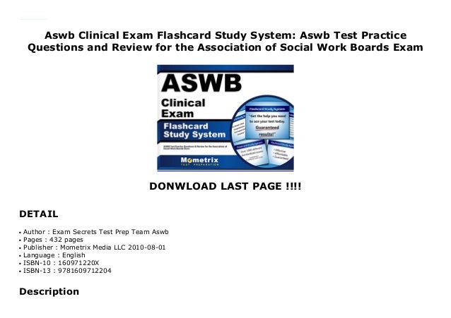 Aswb Clinical Exam Flashcard Study System: Aswb Test Practice Questions ...