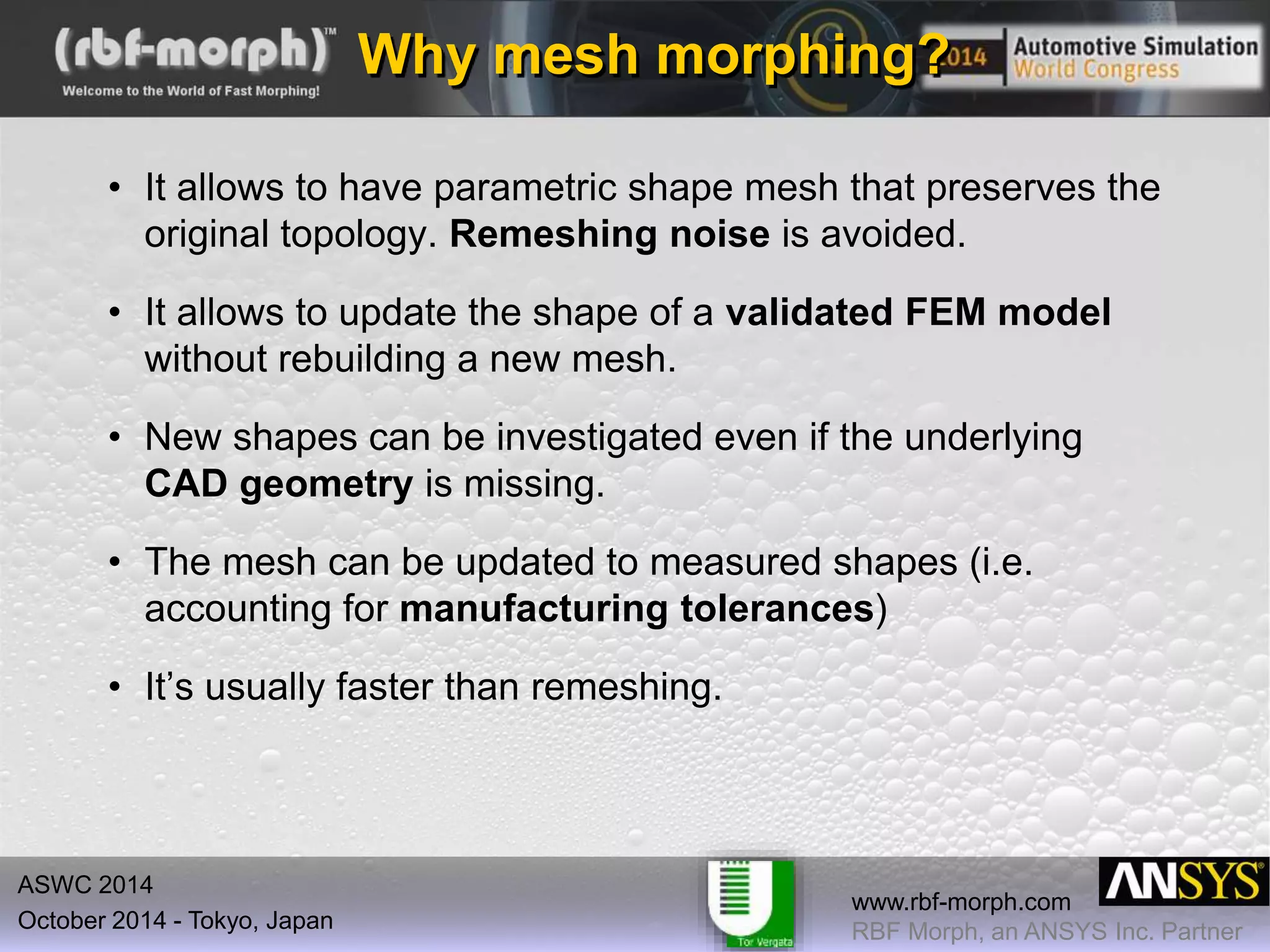 RBF Morph ACT extension for ANSYS Mechanical | PPTX
