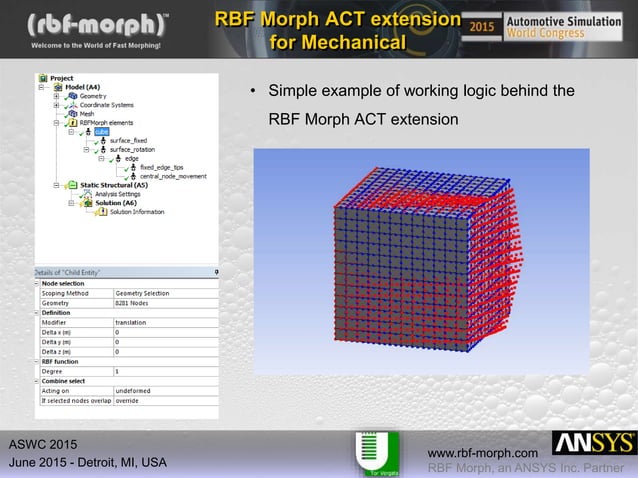 Structural Optimization Using the New RBF Morph ANSYS ACT Extension | PPT