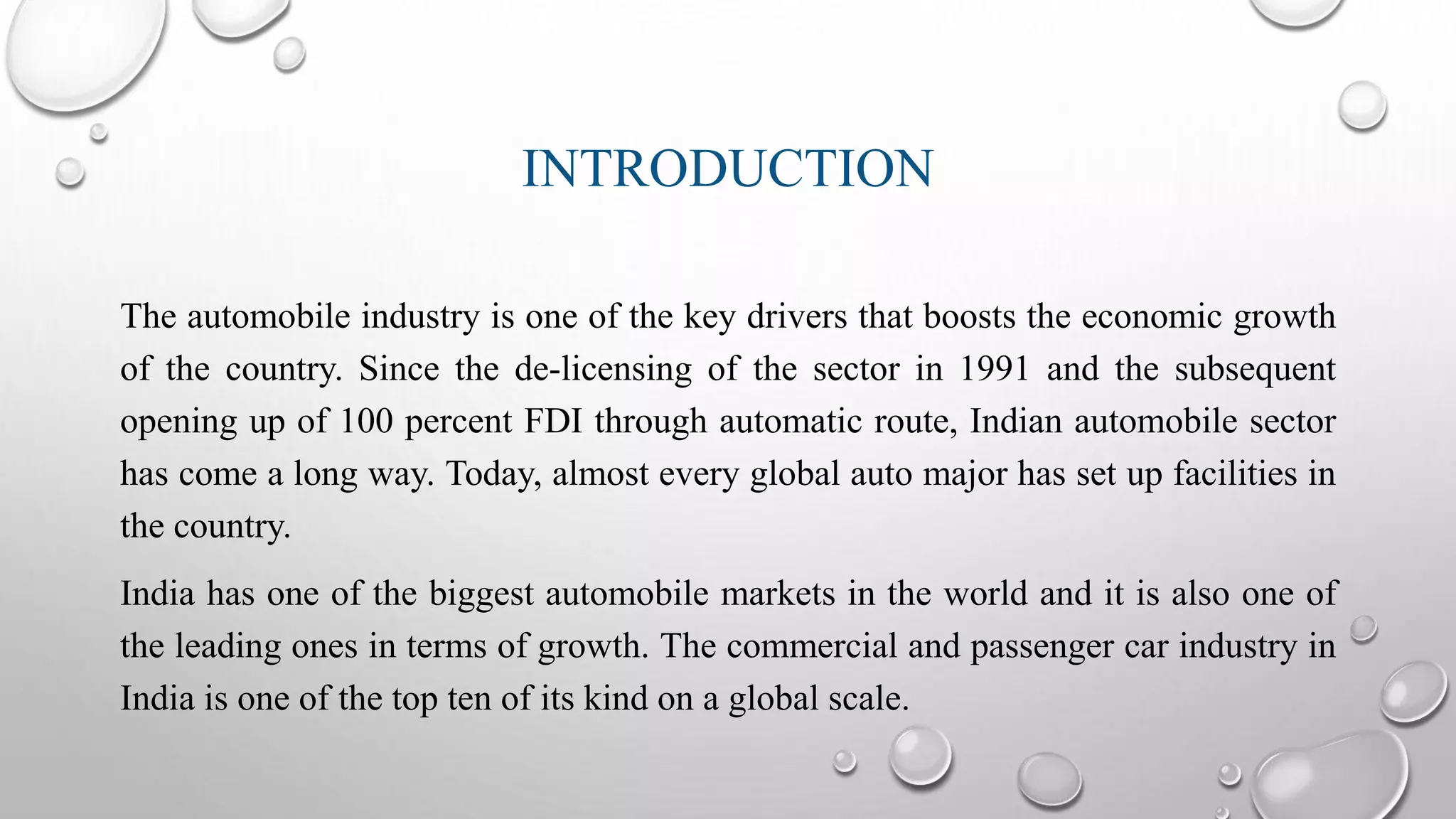 AUTOMOBILE INDUSTRY - CAR - INDUSTRY ANALYSIS | PPTX