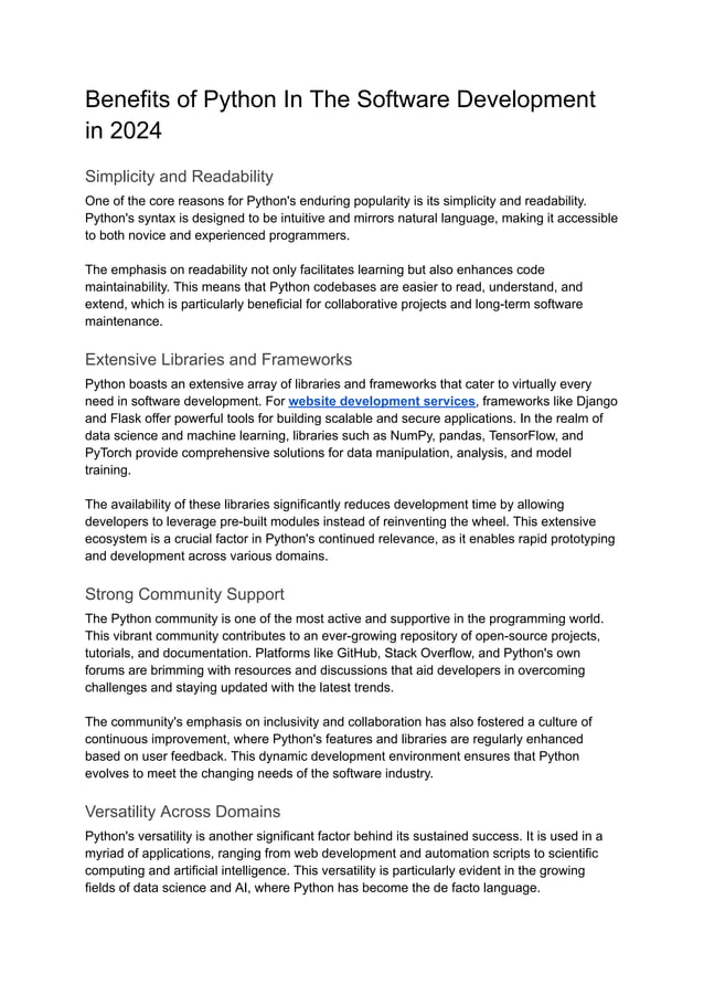 Python Continues to Shine in Software Development | PDF