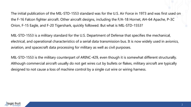 A swift introduction to MIL-STD 1553B Bus Architecture | PPTX | Computing | Technology & Computing