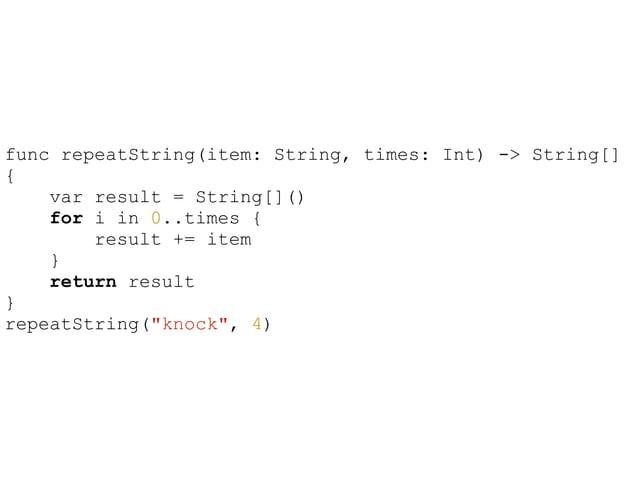 A swift introduction to Swift | PPT