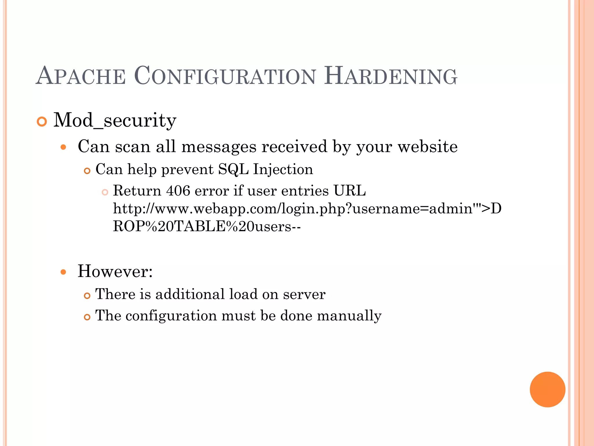 Hardening Apache Web Server by Aswin | PPT