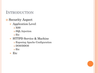 Hardening Apache Web Server by Aswin | PPT