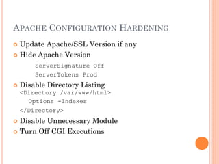 Hardening Apache Web Server by Aswin | PPT