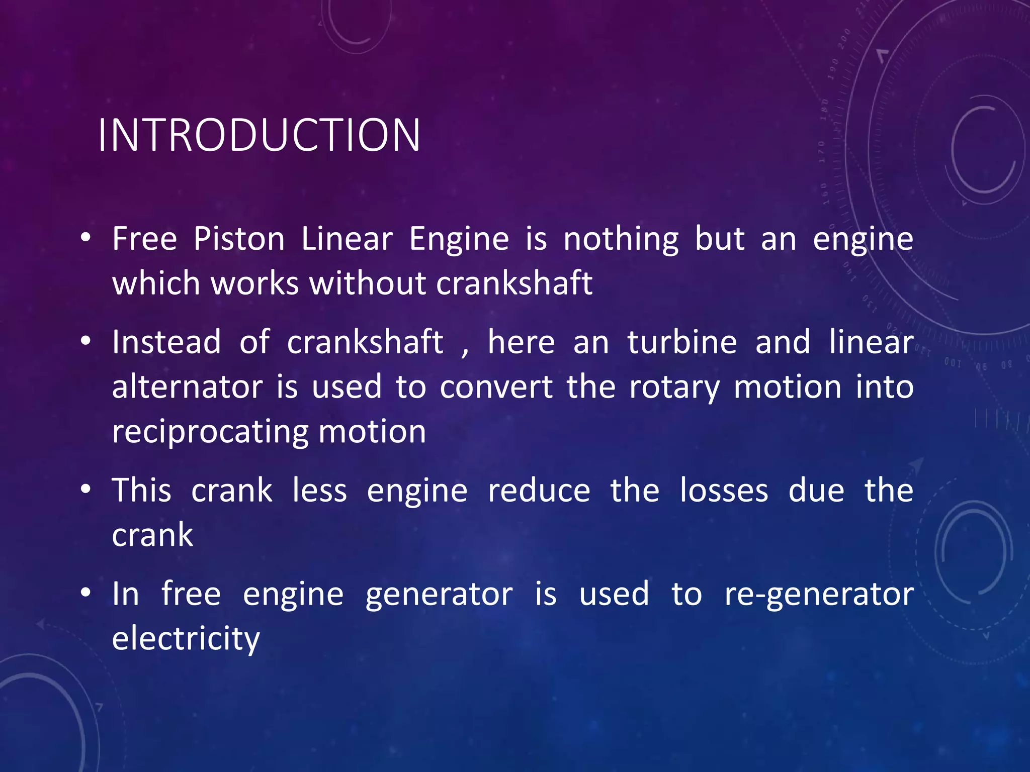 free piston engine linear generator | PPTX